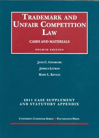 Amazon.com: Trademark and Unfair Competition Law, Cases and Materials ...