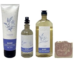 Amazon.com : Bath & Body Works Aromatherapy Sleep Lavender Vanilla 3 Piece Set - Pillow Mist ...