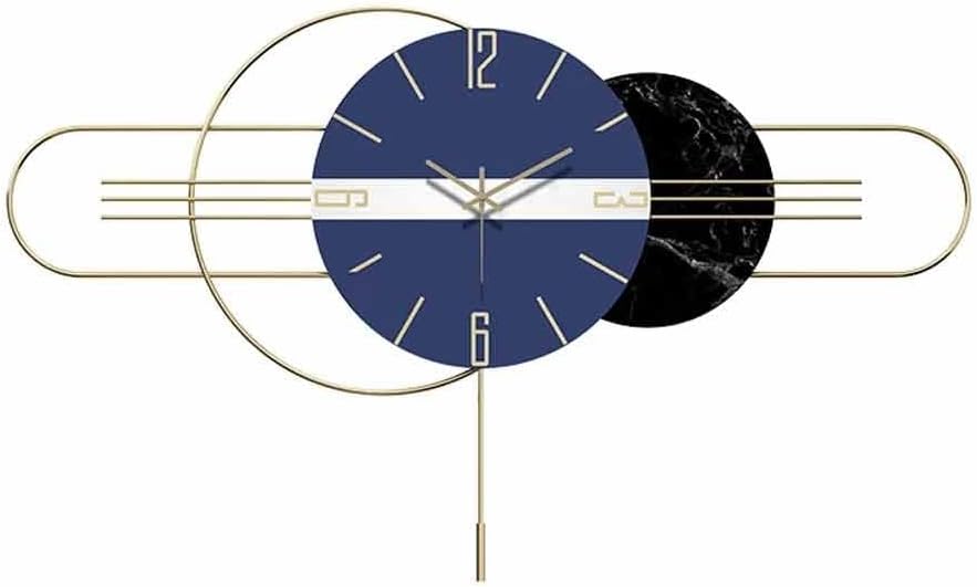 Amazon.com: WYCJK Large Swingable Metal Wall Clock, Iron Watch, Home ...