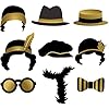 Amazon.com: Roaring 1920's Party Photo Booth Props 42pcs, Twenties Jazz ...