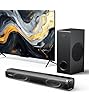Small Sound Bars for TV, AUEEDS 50W 16-Inch Ultra Slim Mini Surround ...