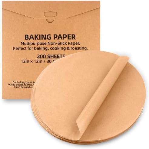 Amazon.com: Tikxlafe 200 Pcs 12 inch Round Unbleached Parchment Paper ...