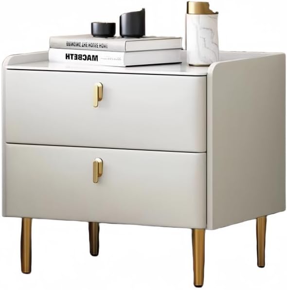 Amazon｜テーブル サイドテーブル サイ 木製 ベッドサイ 引き出し付き 多機能 床头柜 シンプル 省スペース 寝室用 狭隙間収納 無垢材 ...