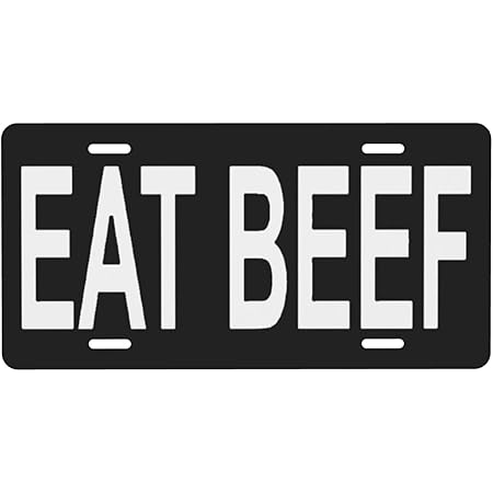 Amazon.com: Beef License Plate - Beef Farmer Car Tag - It's What's for ...