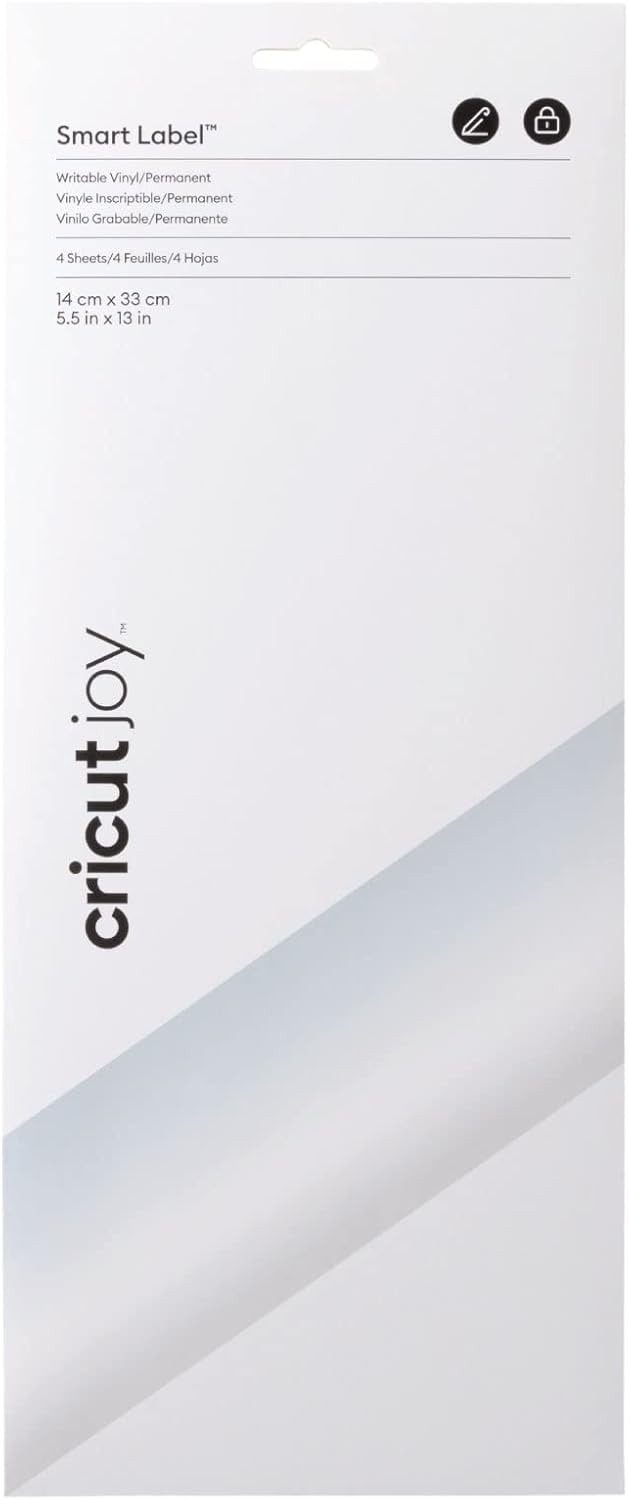 Cricut Smart Permanent Vinyl (5.5in x 13in, Transparent White) for Joy ...