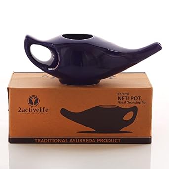 2activelife Ceramic Neti Pot for Sinus, Jal Neti pots for Nasal ...