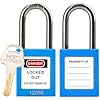 TAEGIQI 5 Blue Lockout Tagout Locks,Keyed Alike,OSHA Compliant Safety ...