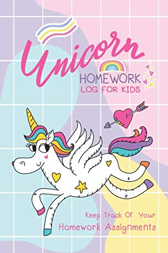 Unicorn Homework Log For Kids: Daily And Weekly Homework Assignment ...