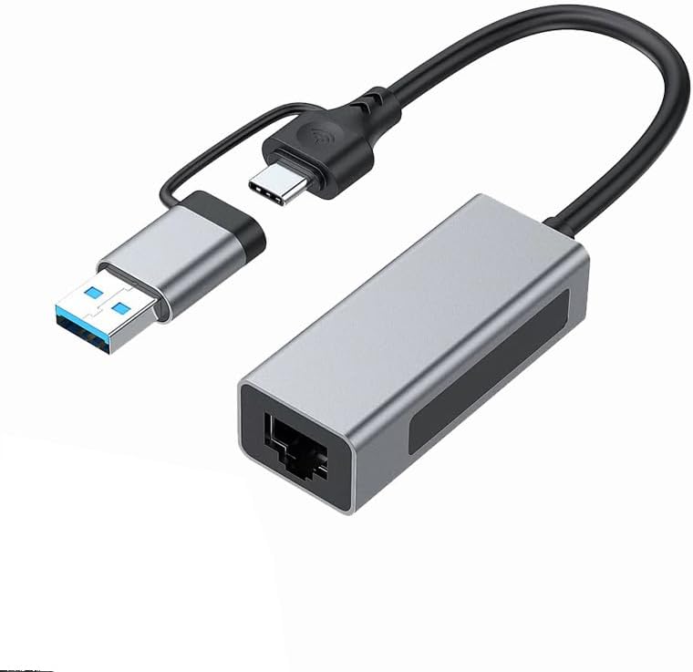 Amazon.com: 2.5G USB3.1 Ethernet Adapter, 2-in-1 USB-A/USB-C to 2.5Gbps ...