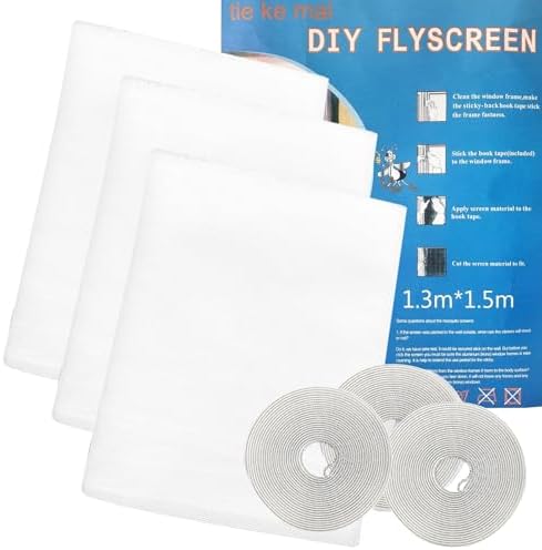 2 Pack Mosquito Net for Windows, [Upgrade] Fly Window Screen Mesh ...