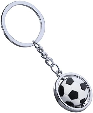 Amazon.com: TOYMYTOY Soccer Ball Keychain - Metal Rotating 3D Sports ...