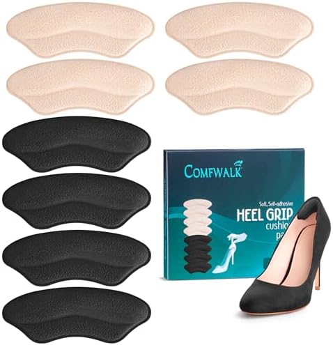 Amazon.com: Comfwalk Heel Grip Cushion Pads - 4 Pairs, Self-Adhesive ...