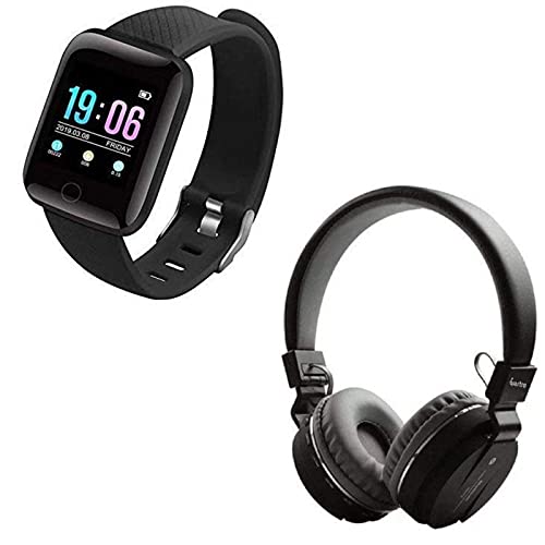 TechKing Combo Pack of 2 Items - Bluetooth D116 SmartWatch with Heart ...