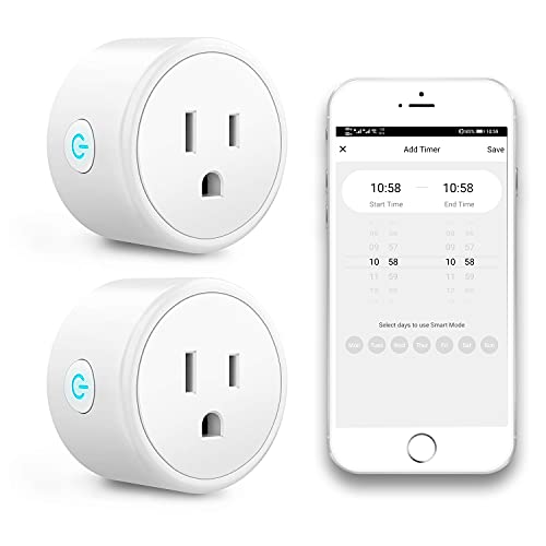 FRANKEVER Smart Plug, Smart outlets, No Hub Required, Wi-Fi Smart Mini ...