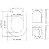SCHÜTTE WC Sitz Duroplast D Form, Toilettensitz mit Absenkautomatik und ...