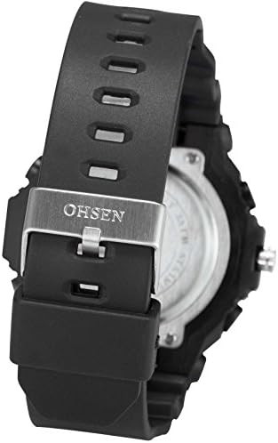 Amazon.com: OHSEN LCD Dual Core Mens Sport Date Day Stopwatch Black ...