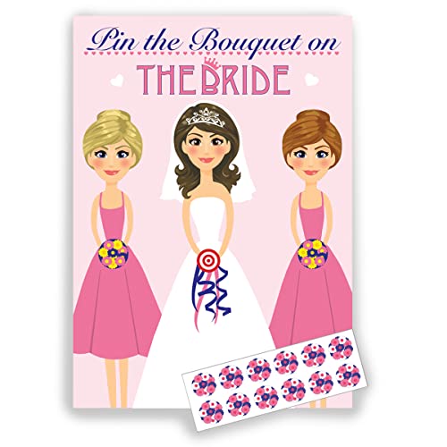 PIN THE BOUQUET ON THE BRIDE | Hen Night Party Game | Like Junk on Hunk ...