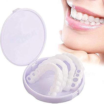 2 Pairs Fake Teeth, Snap on Veneers Teeth, Veneers Snap in Teeth ...