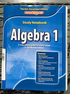 Algebra 1, Study Notebook, Teacher Annotated Edition: Glencoe: 9780078908453: Amazon.com: Books