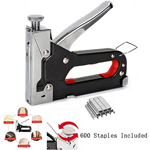 Powerful Heavy Duty Tacker Staple Gun Wood Craft Upholstery Stapler,Staple Gun Heavy Duty, 3-in ...