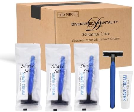 Amazon.com: Double Blade Shaving Razor with Shave Cream, Disposable ...