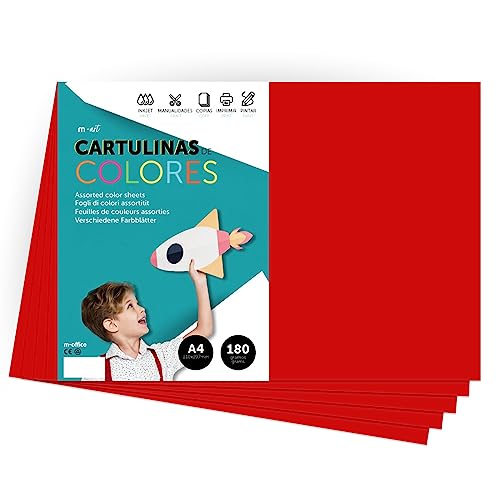 A4 Colour Card – Intense Colours 180g for Crafts, Print Your Documents ...