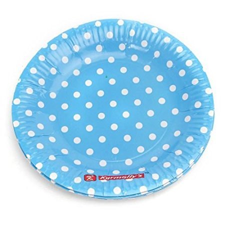 Balloonistics Polka Dot Plates-Blue, Party Supplies, Polka Dot Theme ...