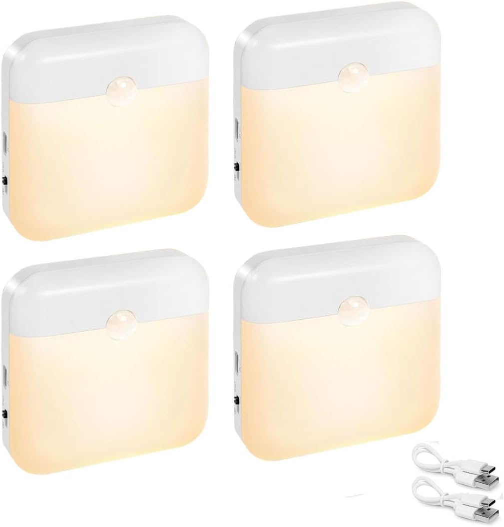 SingHong Motion Sensor Night Light, Rechargeable, 8 Colors, Perfect for ...