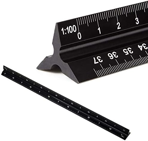 Scale Ruler Architect, 30cm Ruler 12 inch Triangular Architects Scales ...