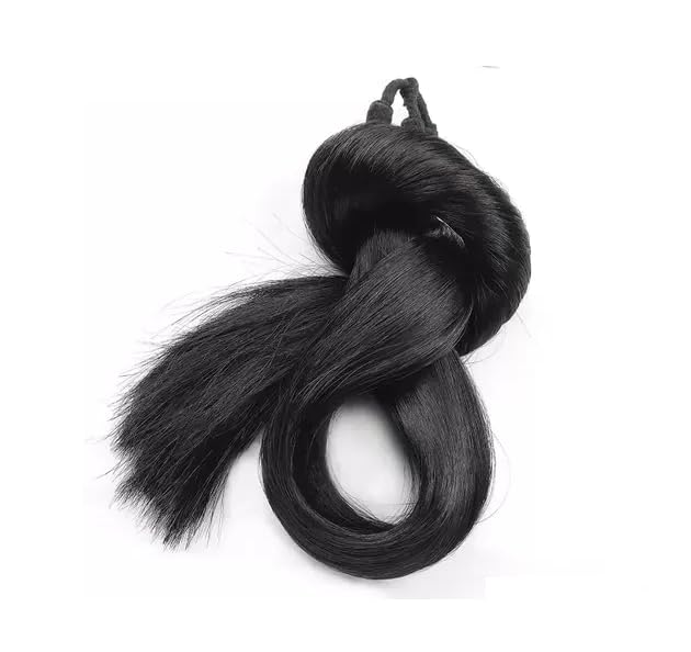 Amazon.com: Natural black Handmade Braided Fake Hair Extension | Extra ...