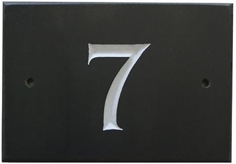 The House Nameplate Company Slate House Number, Charcoal Grey,Number 7 ...