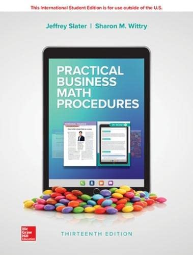 Practical Business Math Procedures: Slater, Jeffrey, Wittry, Sharon ...