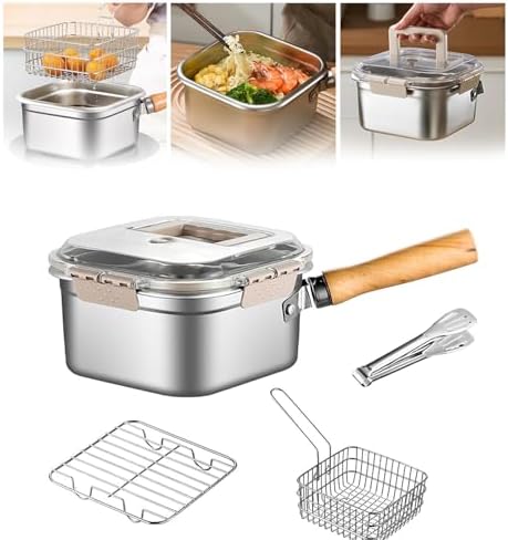Amazon.com: Stainless Steel Deep Fryer,Portable Outdoor Cooking Pot ...
