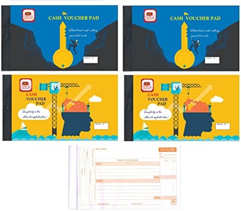 FIRST CLICK Advanced Cash Voucher Books Set of 4 Piece 70 Sheets (140 ...