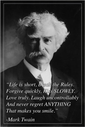 HSE famous literary figure MARK TWAIN inspirational QUOTE POSTER 24X36 ...