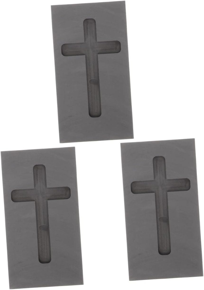 Amazon.com: Alipis Jewelry Tools 3pcs Cross Mold Graphite Black Ingot ...
