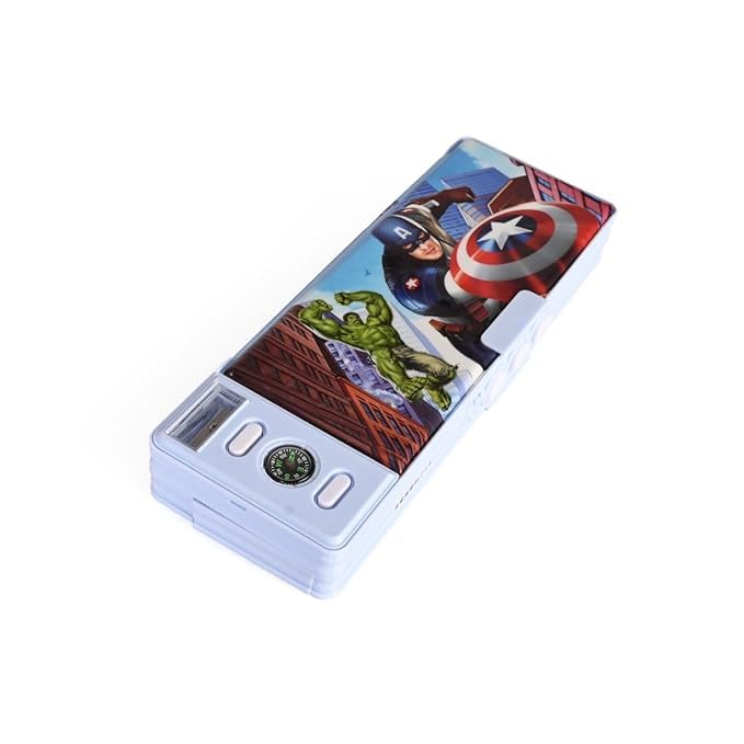 PKM Boys Password Protected Cartoon Printed Geometry Box (Multicolour ...