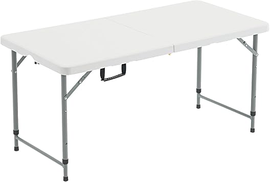 Amazon.com: Nazhura 4 Foot Foldable/Folding Table Heavy Duty, Durable ...