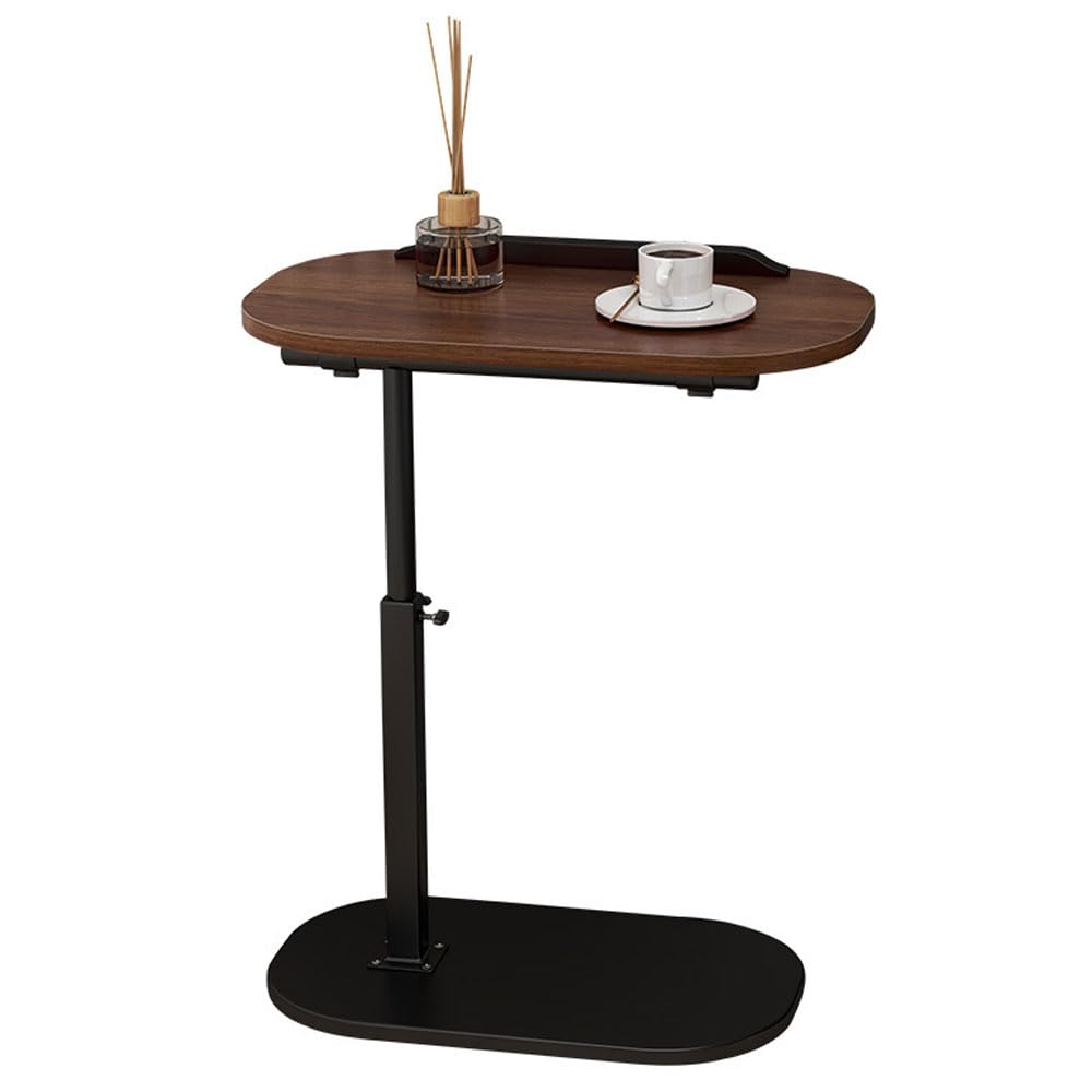Adjustable Height Side Table, Small Couch Arm Tray Tables, C Shaped ...