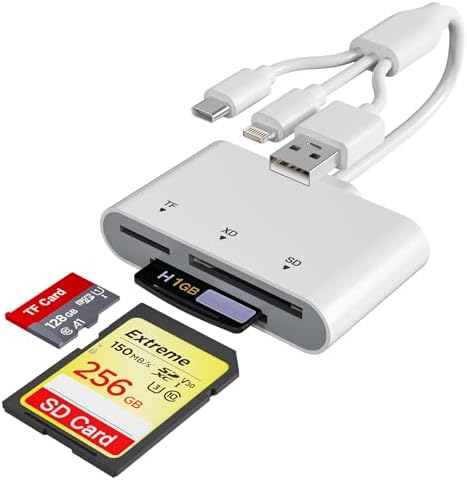 Amazon.com: XD Card Reader, SD Card Reader for iPhone, 3 in 1 SD/TF/XD ...