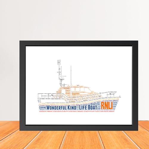 Personalised RNLI Severn Lifeboat Word Art Print, Life Boat Art Poster ...