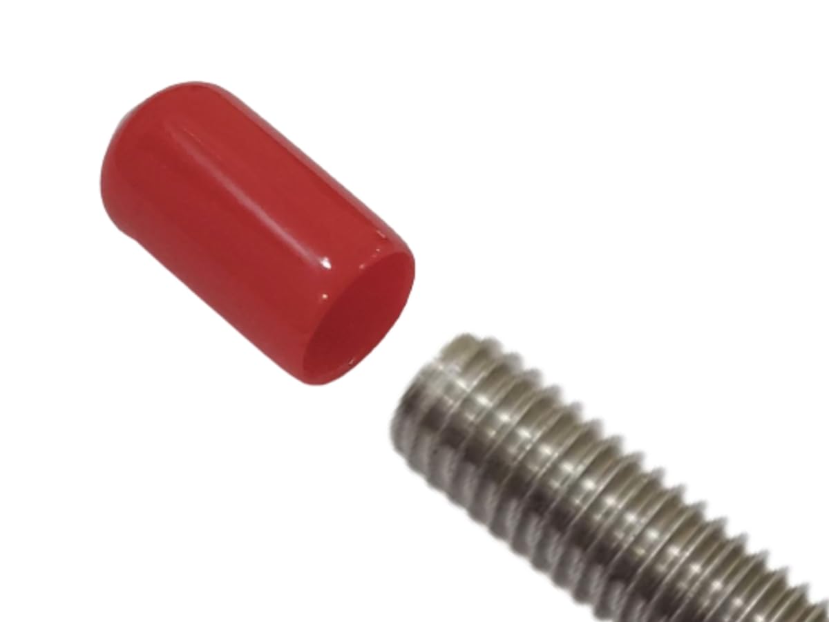 PVC Rubber Bolt Covers for M8 Bolts - Red Bolt Safety Covers and Caps ...