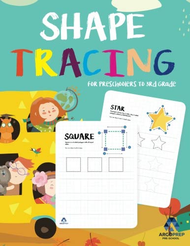 Shape Tracing and Coloring Practice Workbook for Preschoolers to 3rd ...