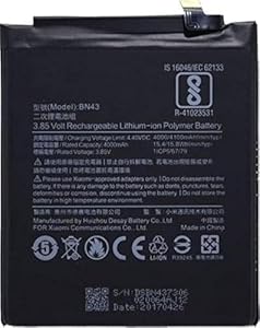 Welcozon Original BN43 Battery Compatible for Redmi Note 4 Battery - (4100mAh) - 3 Months ...