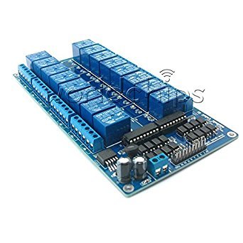 16-Channel Relay Shield Module with optocoupler LM2576 Power Supply 12V ...