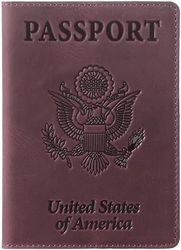 Amazon.com | Shvigel US Leather Passport Book Cover - Thin American ...