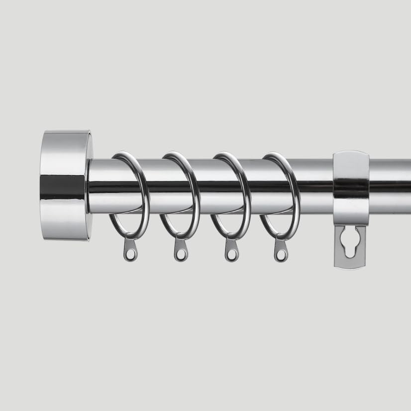 Emma Barclay Extendable Curtain Pole With Finials Rings Brackets ...