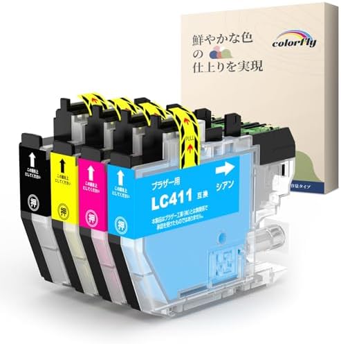Amazon.co.jp: 【KONOink】 LC411 LC411-4PK ブラザー用 互換 インク LC411-4PK + LC411BK (顔料ブラック 採用) 5本セット ...