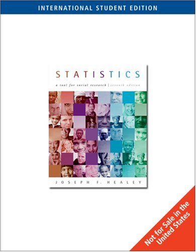 Statistics: A Tool for Social Research: Joseph F. Healey: 9780534628109 ...