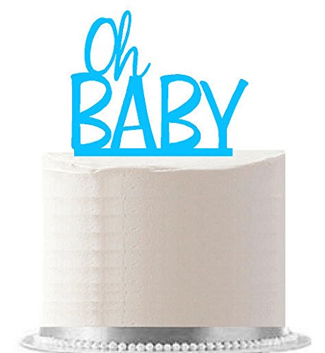 Amazon.com: Oh Baby Blue Birthday / Baby Shower Party Elegant Cake ...